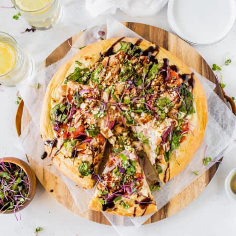 Farm Fresh Chicken Feta Pizza - Healthy Little Peach