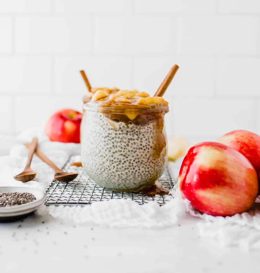 Apple Pie Chia Seed Pudding - Healthy Little Peach