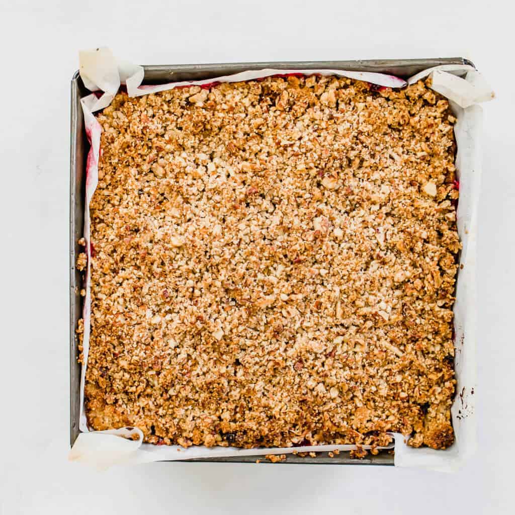 Keto Cranberry Crumble Bars - Healthy Little Peach