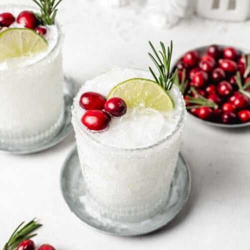 White Christmas Margaritas Recipe (Mocktail or Cocktail)