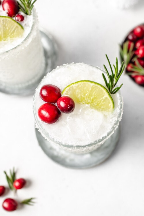 White Christmas Margaritas Recipe (Mocktail or Cocktail)
