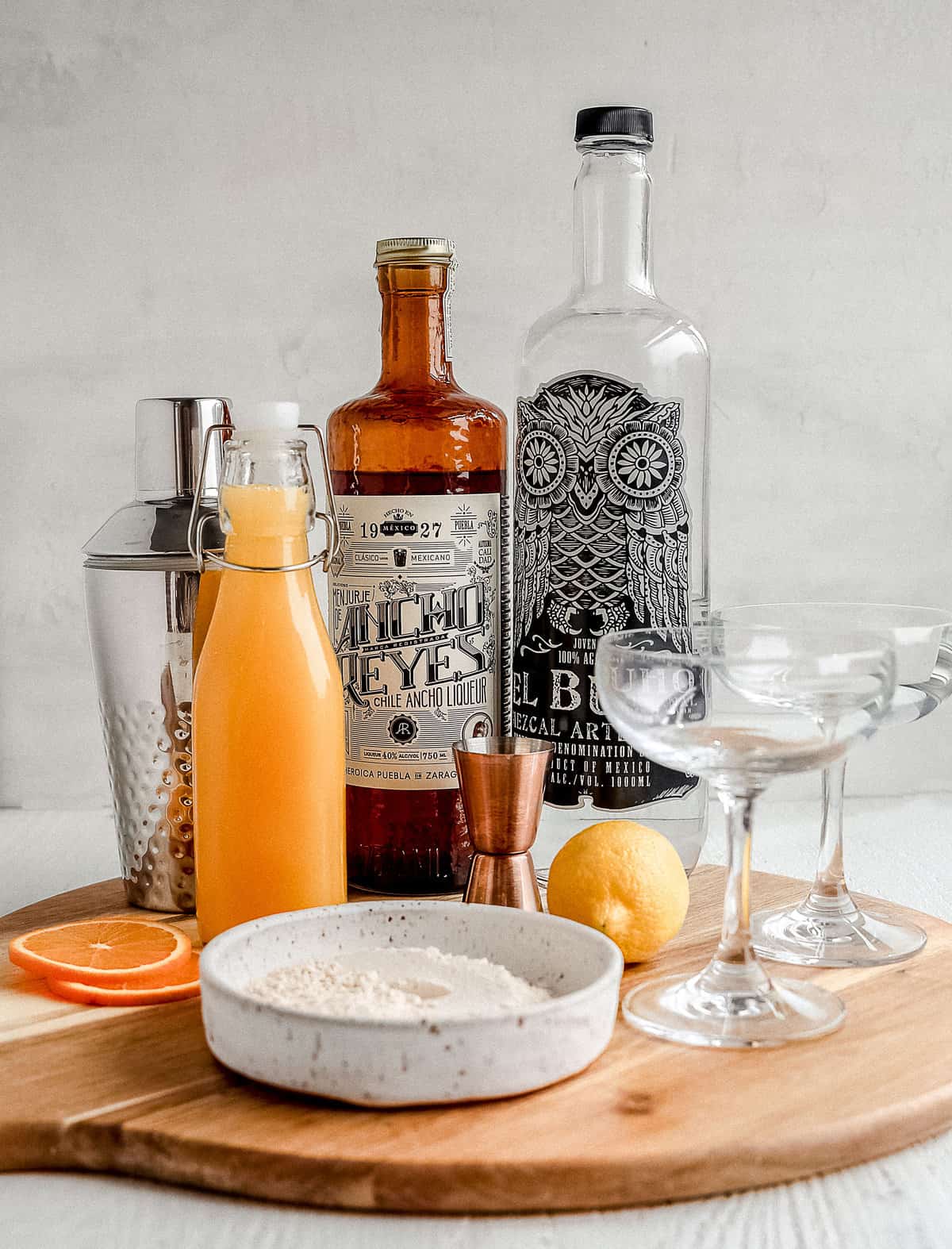 Mezcal Tini Cocktail (Smokey and Balanced) - Healthy Little Peach