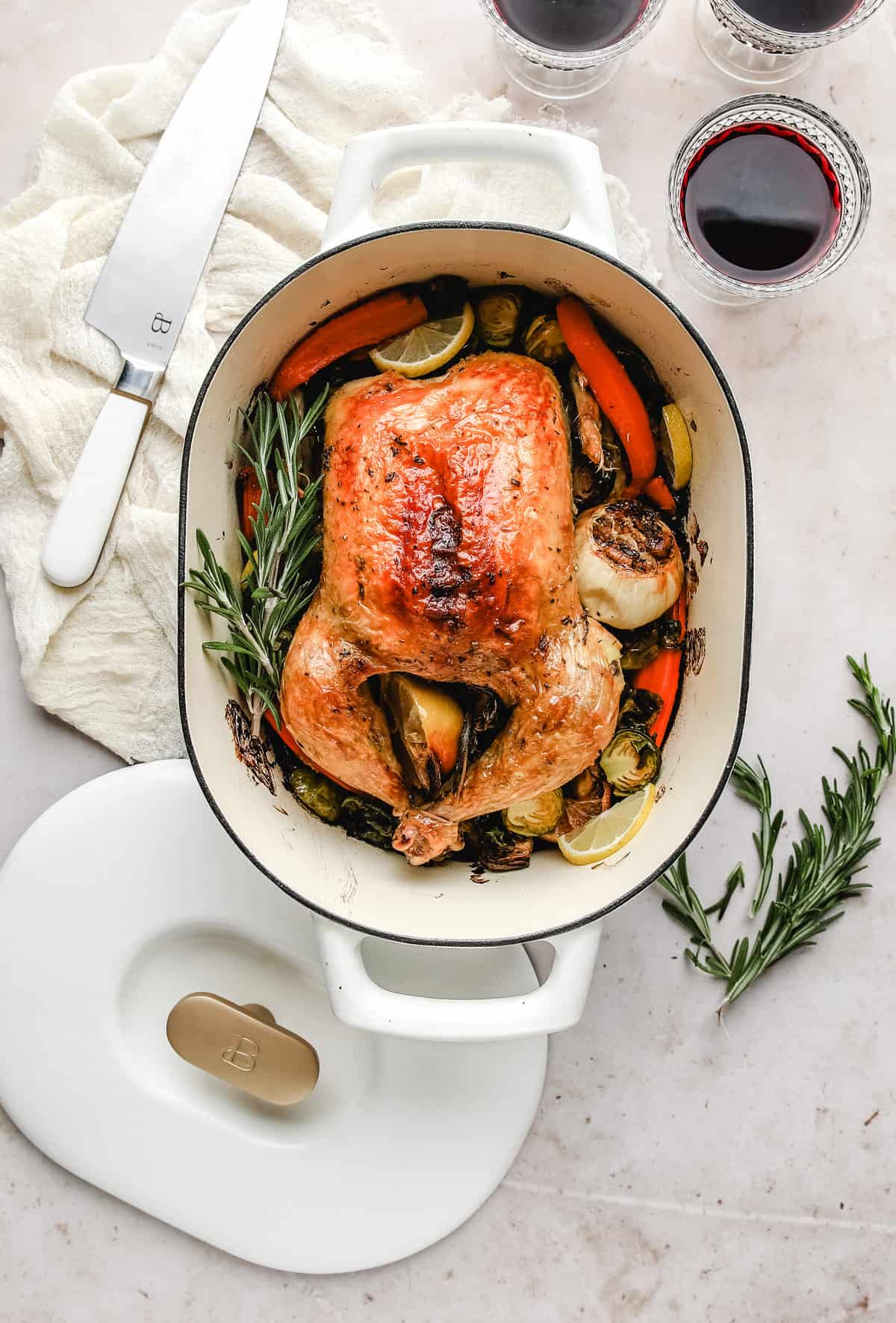 Juicy Simple Roast Chicken (With Garlic and Veggies) - Healthy Little Peach