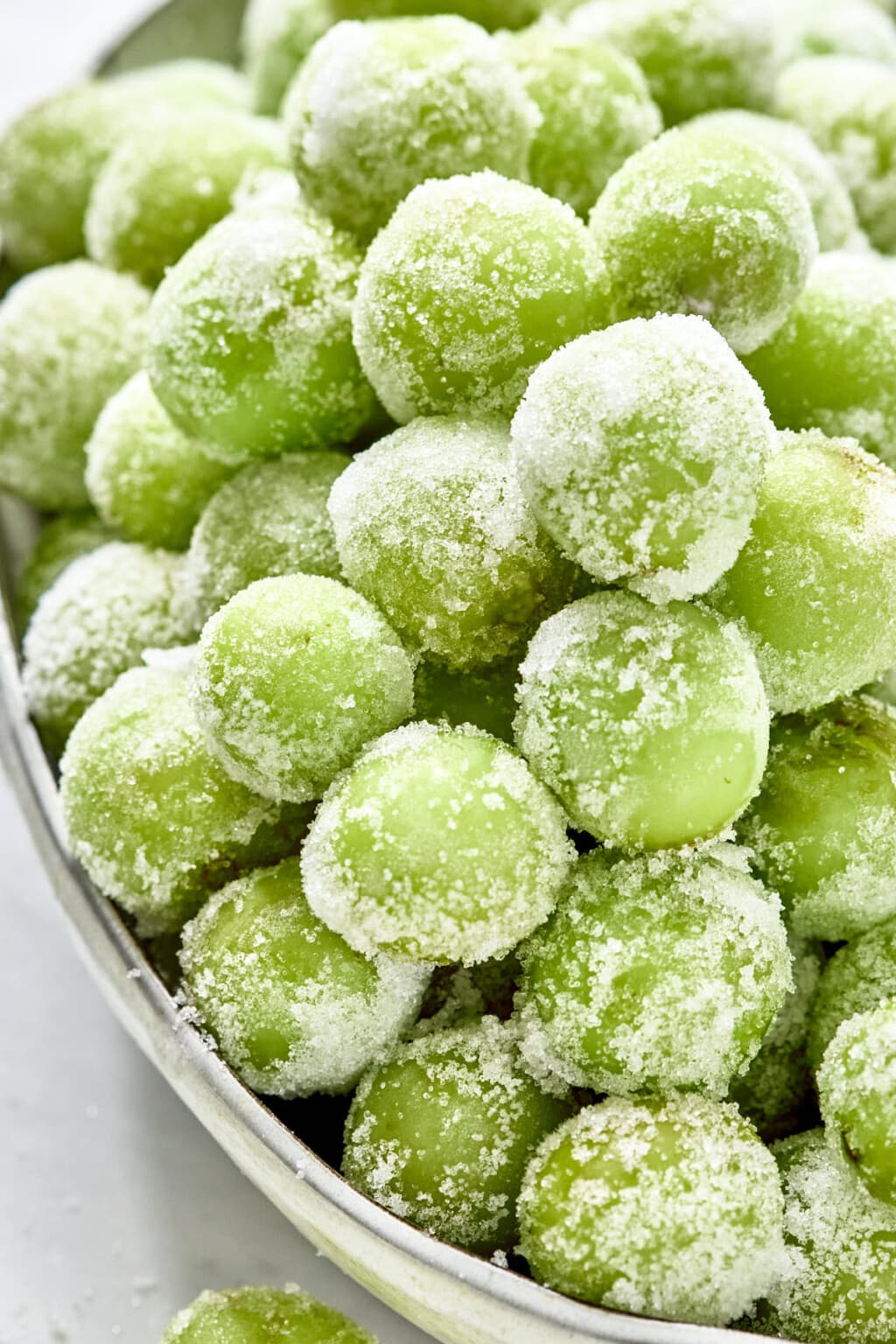 3-Ingredient Healthy Sour Candied Frozen Grapes | Healthy Little Peach