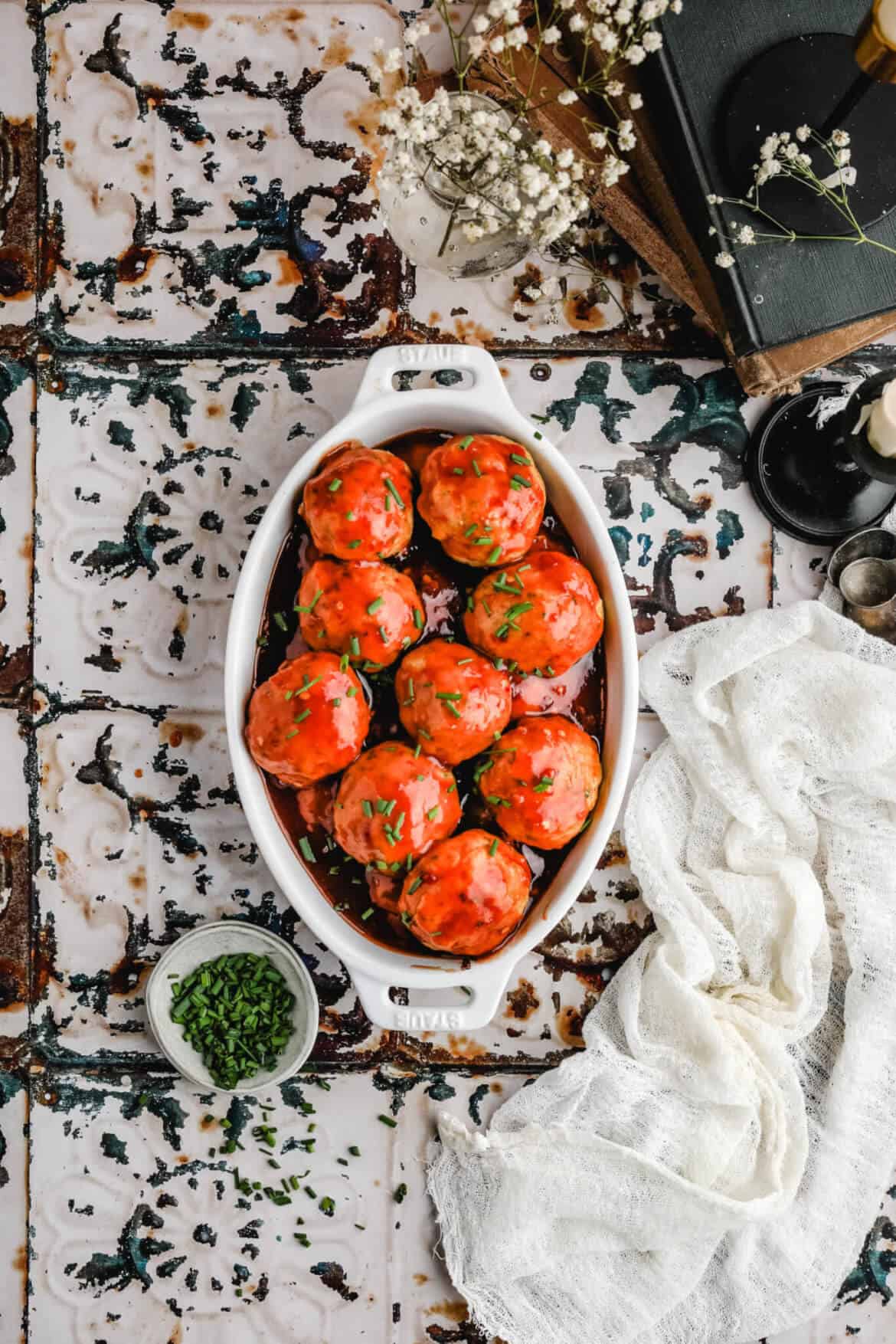 Firecracker Meatballs | Easy Party Appetizers | Healthy Little Peach