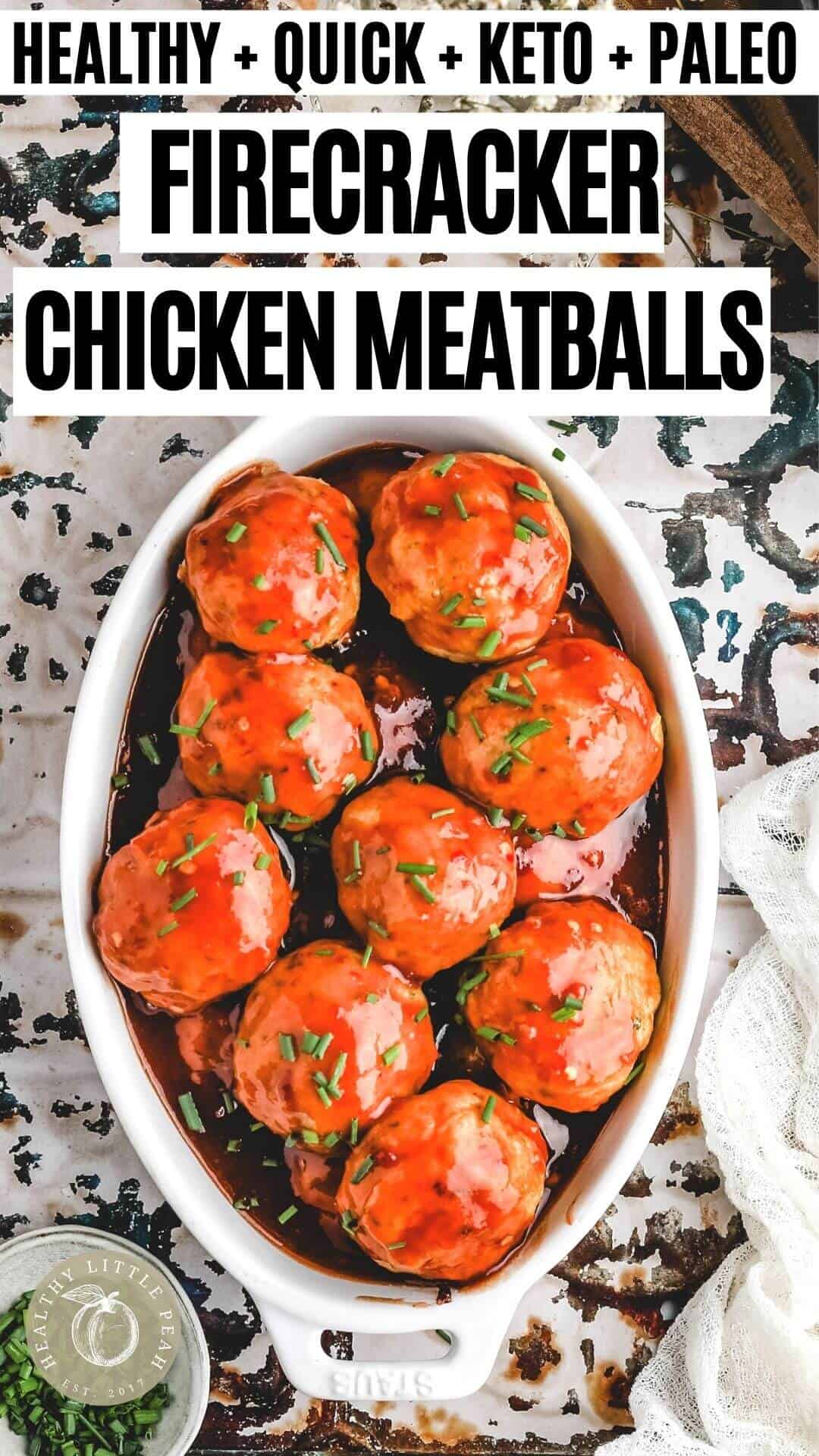 Firecracker Meatballs | Easy Party Appetizers | Healthy Little Peach