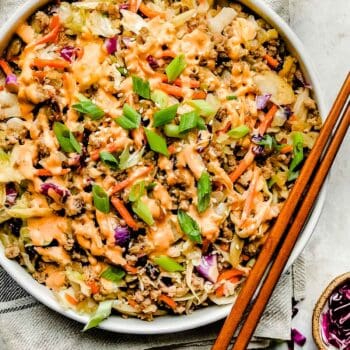 Easy Inside Out Egg Roll in a Bowl | Healthy Little Peach