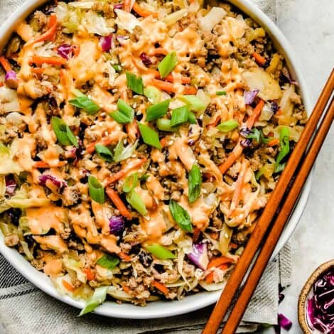 Easy Inside Out Egg Roll in a Bowl | Healthy Little Peach