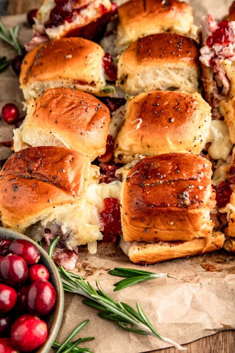 Easy Cranberry Turkey Sliders with Hawaiian Rolls - Healthy Little Peach