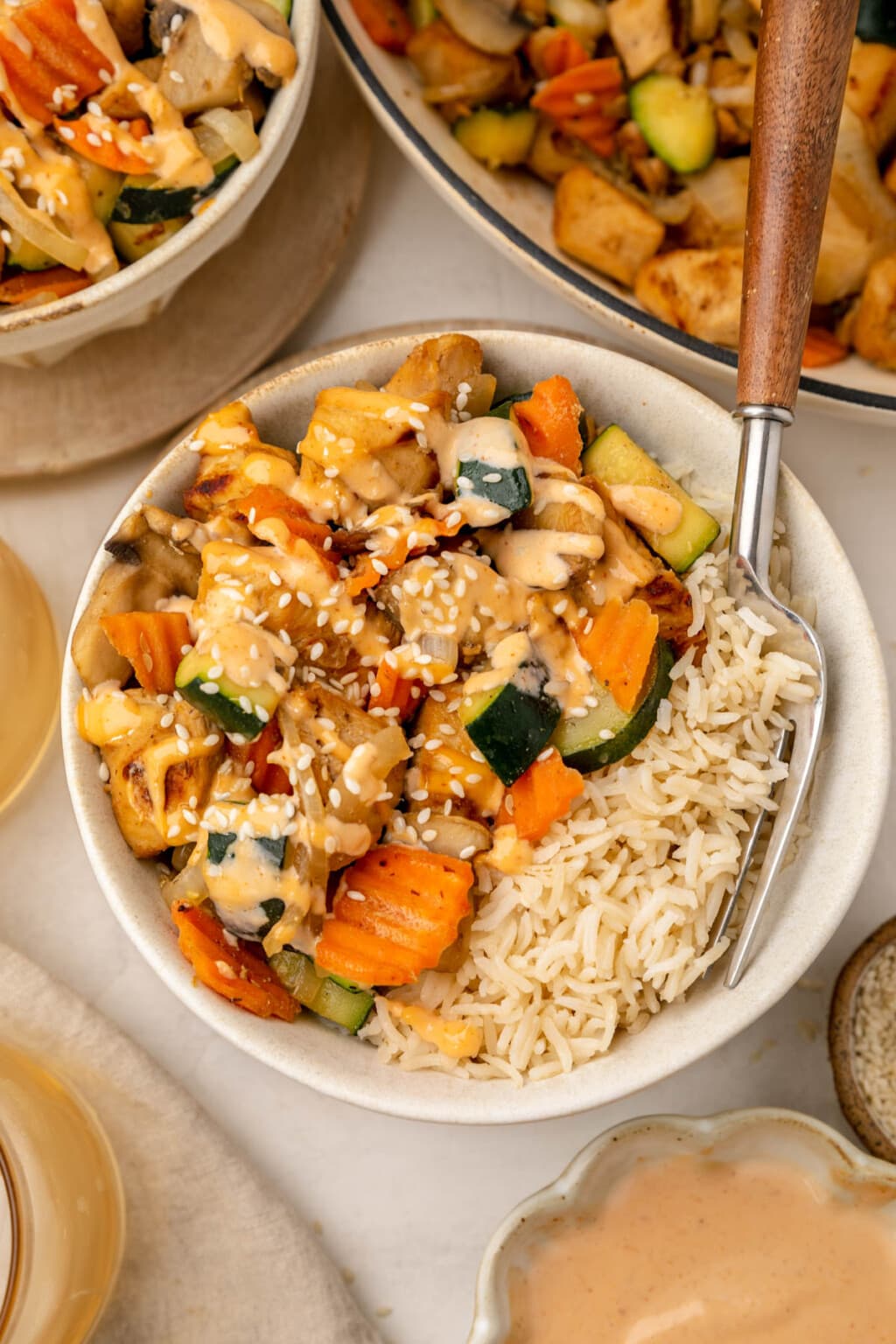 How to Make Hibachi at Home (Chicken Bowls) | Healthy Little Peach