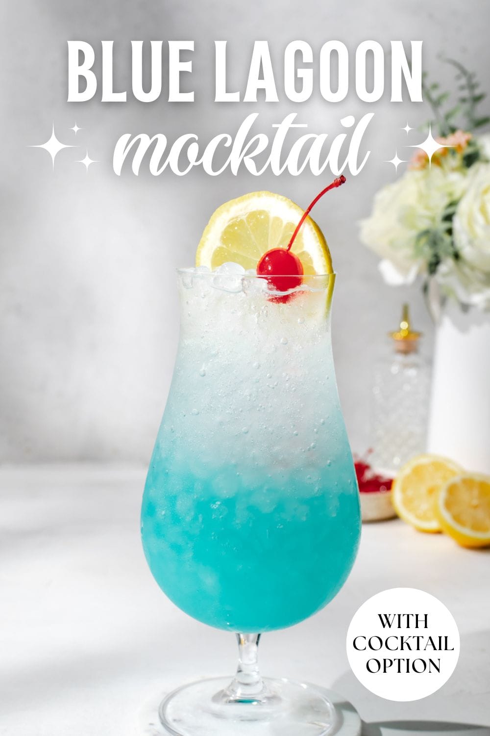 Simple Blue Lagoon Mocktail Recipe - Healthy Little Peach