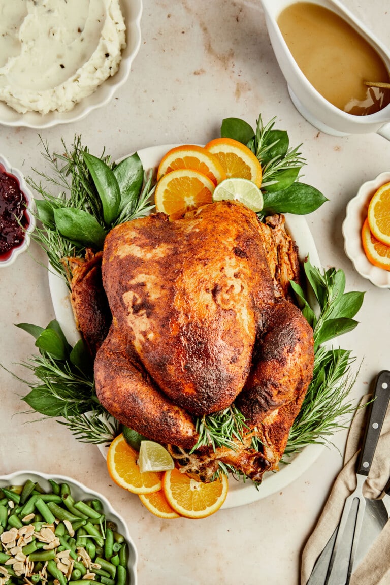 Easy Smoked Turkey Recipe with Maple BBQ Glaze | Healthy Little Peach