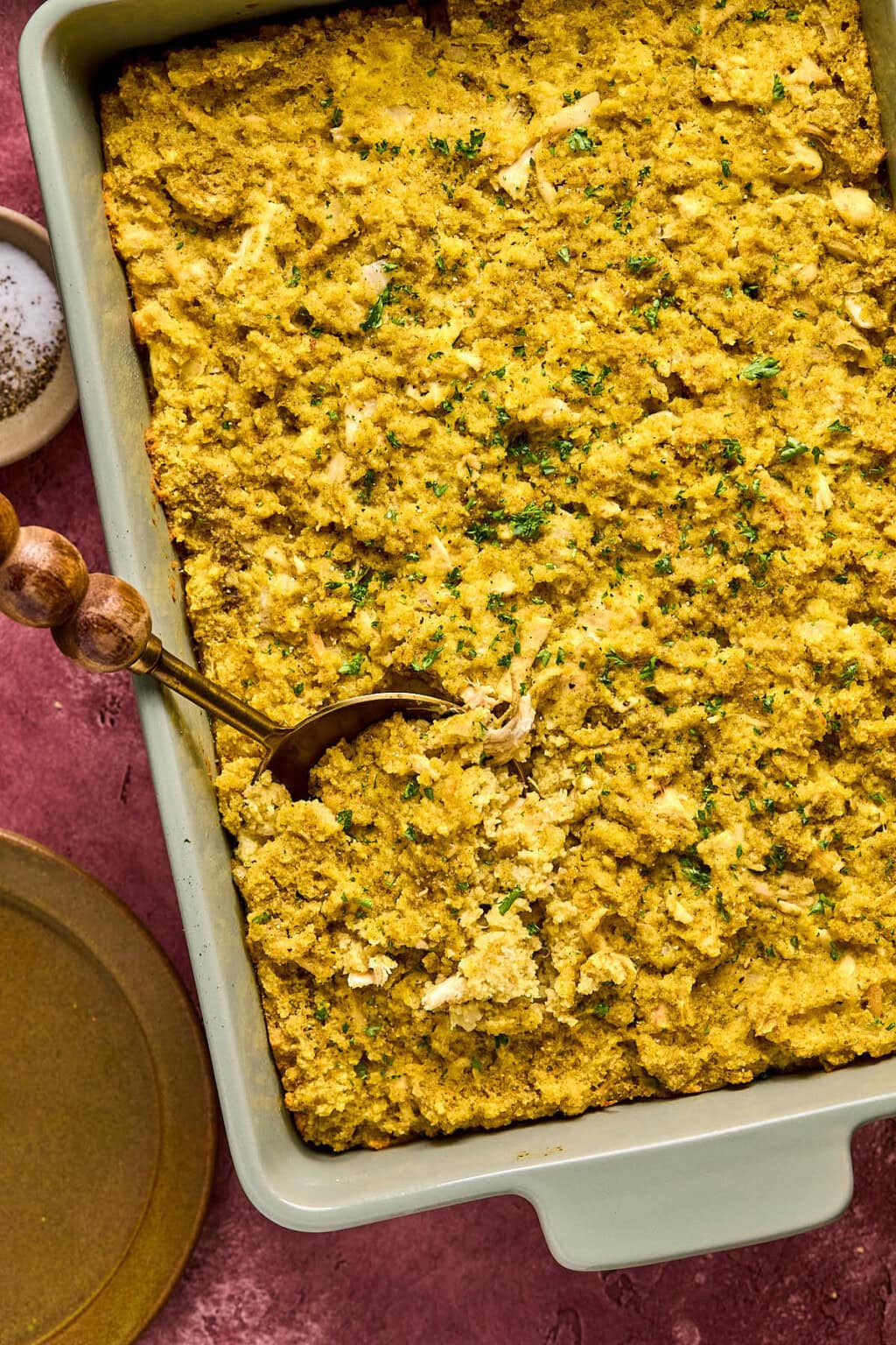 Grandma's Old Fashioned Cornbread Dressing Recipe | Healthy Little Peach