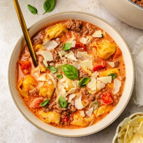 Beef Tortellini Soup - Healthy Little Peach