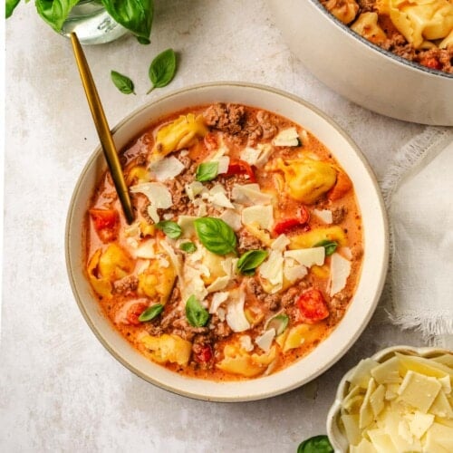 Beef Tortellini Soup - Healthy Little Peach