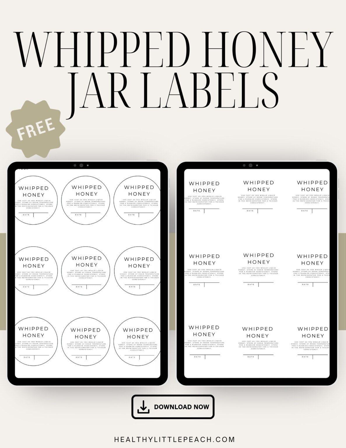 How to Make Fluffy Whipped Honey (Plus Free Gift Labels!)