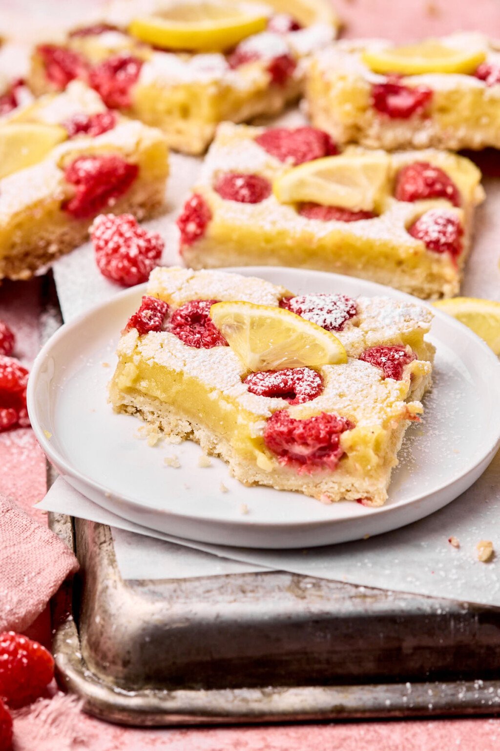 Zesty Raspberry Lemon Bars Recipe (Gluten-Free) | Healthy Little Peach
