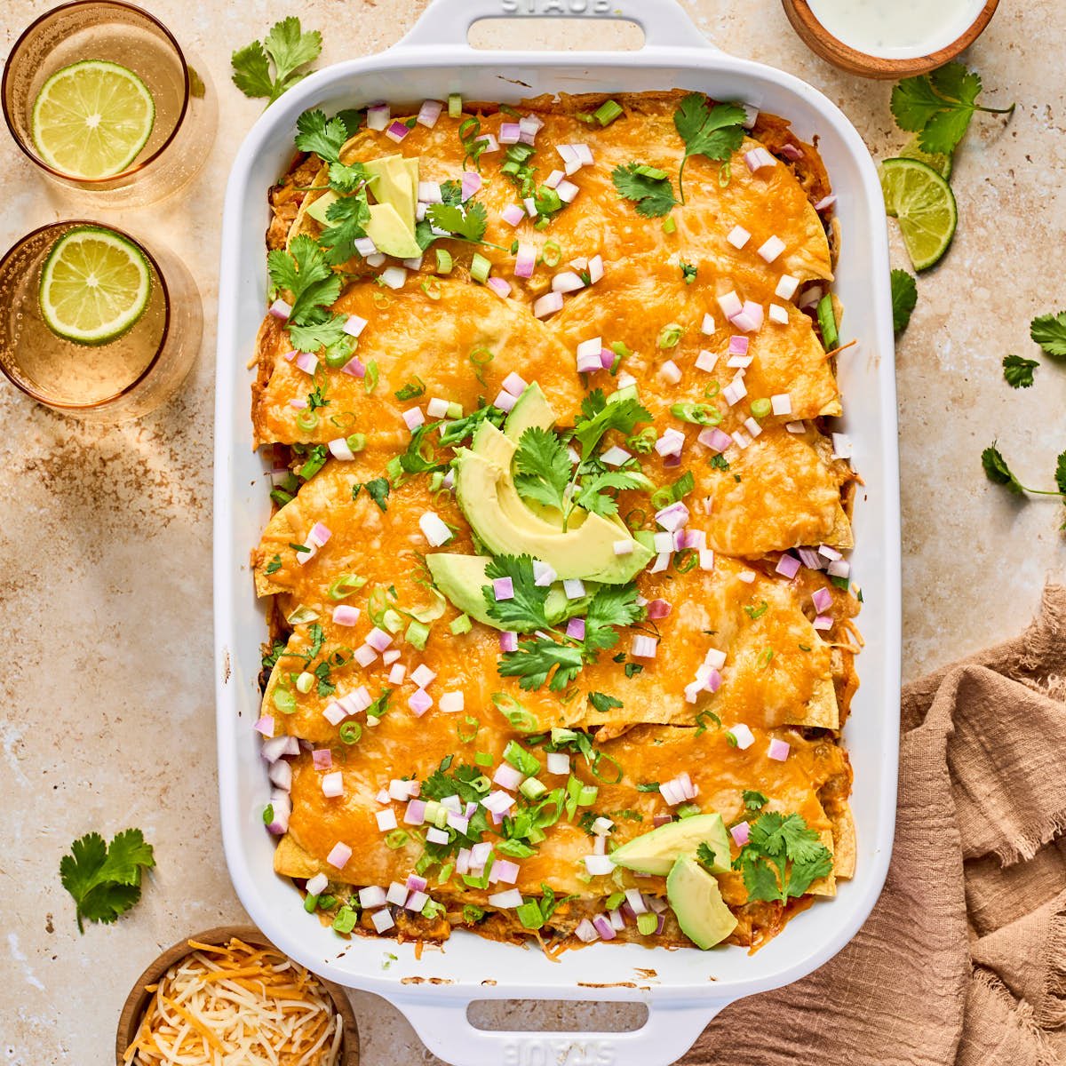 Easy Chicken Tortilla Casserole Recipe | Healthy Little Peach