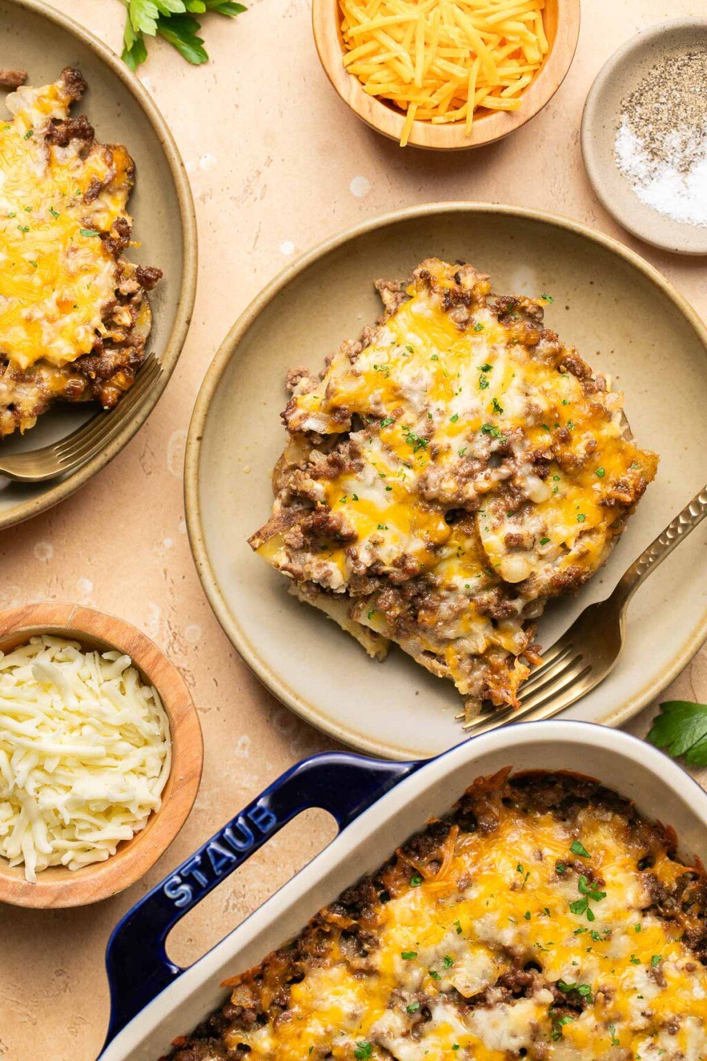 Easy Cheesy Hamburger Potato Casserole Recipe | Healthy Little Peach