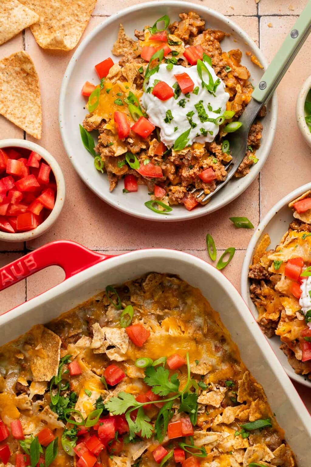 Healthier Dorito Casserole Recipe with Ground Beef | Healthy Little Peach