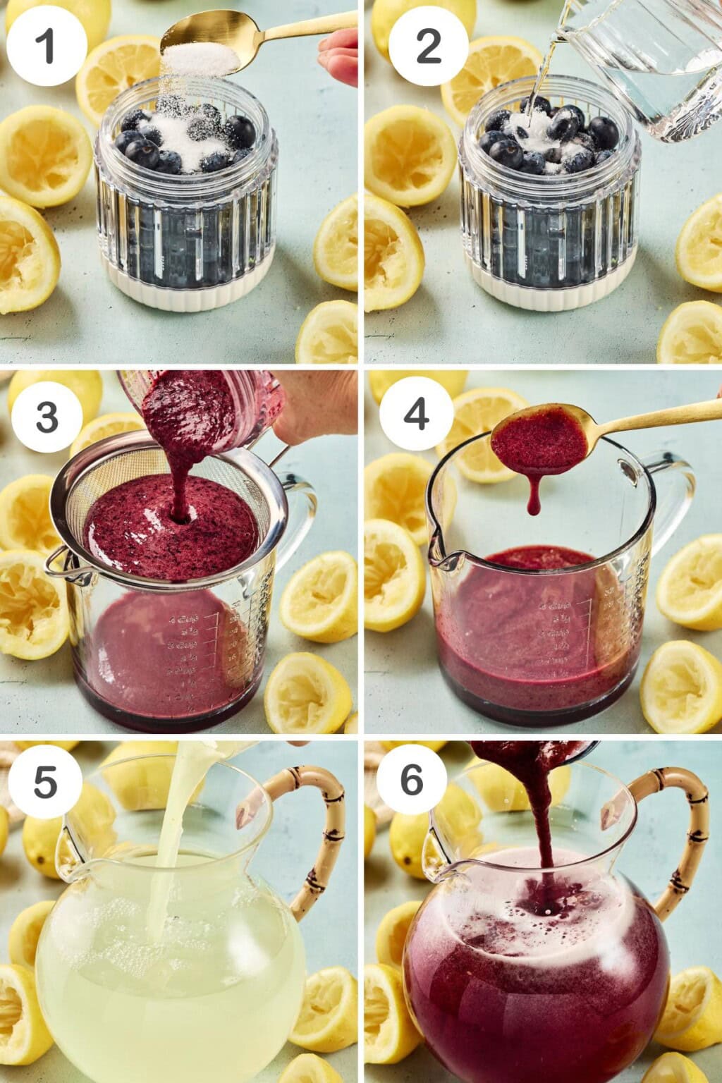 Homemade Blueberry Lemonade Recipe (with Low Sugar Option)