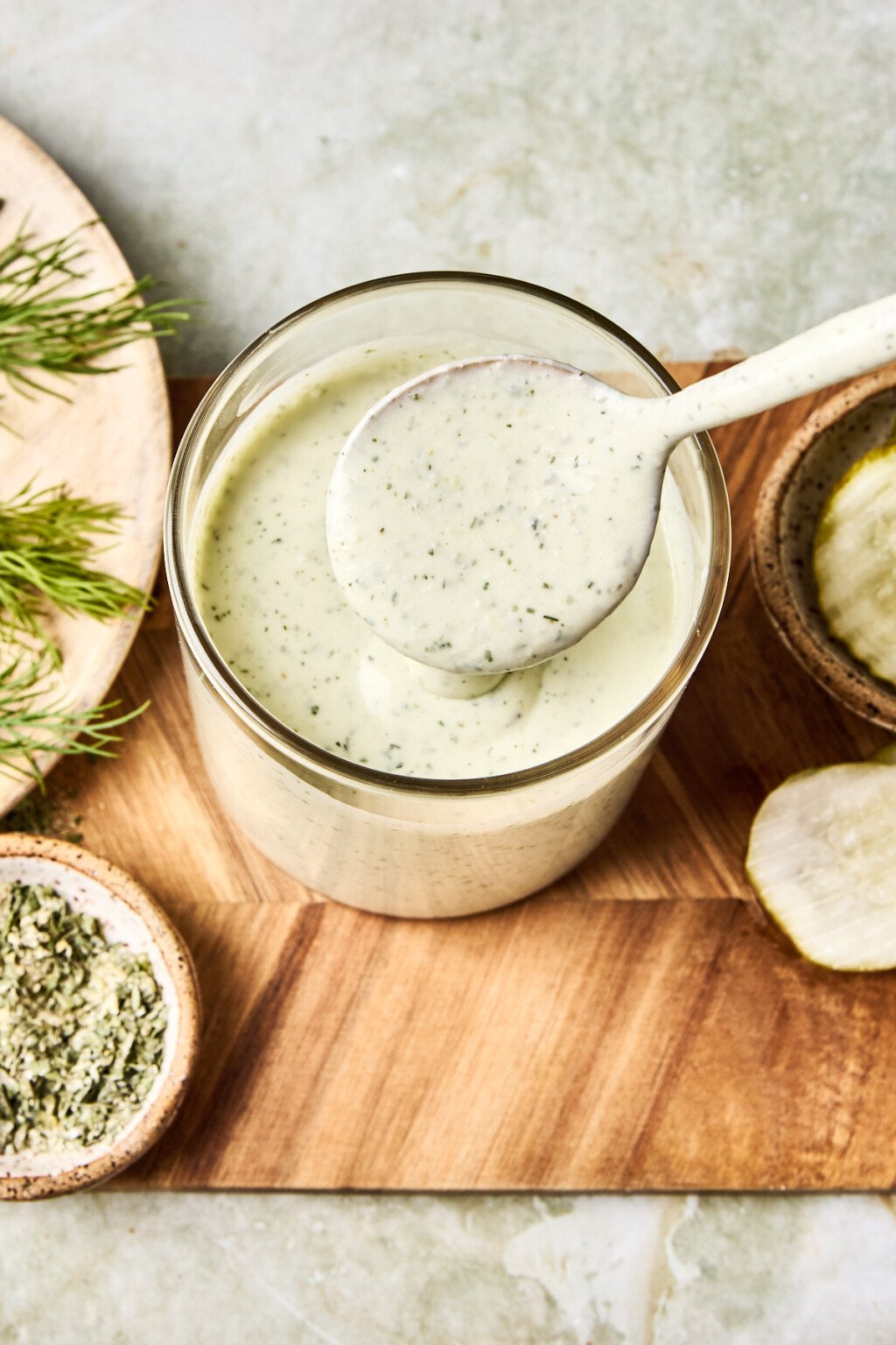 Healthy Dill Pickle Cottage Cheese Ranch Recipe | Healthy Little Peach