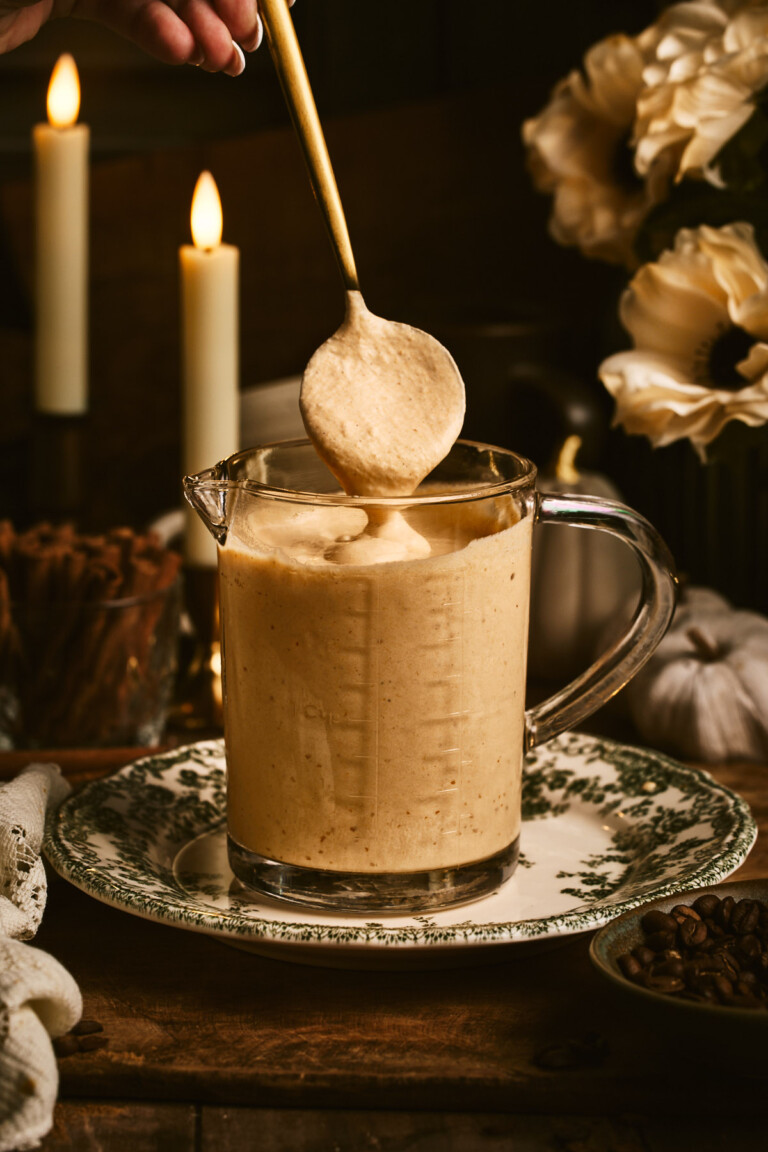 Pumpkin Cold Foam Recipe (Healthy Starbucks Copycat) | Healthy Little Peach