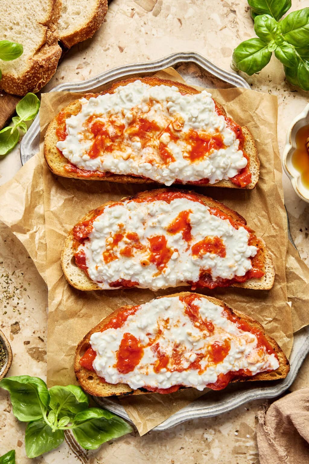 Viral High-Protein Cottage Cheese Pizza Toast (with Hot Honey ...